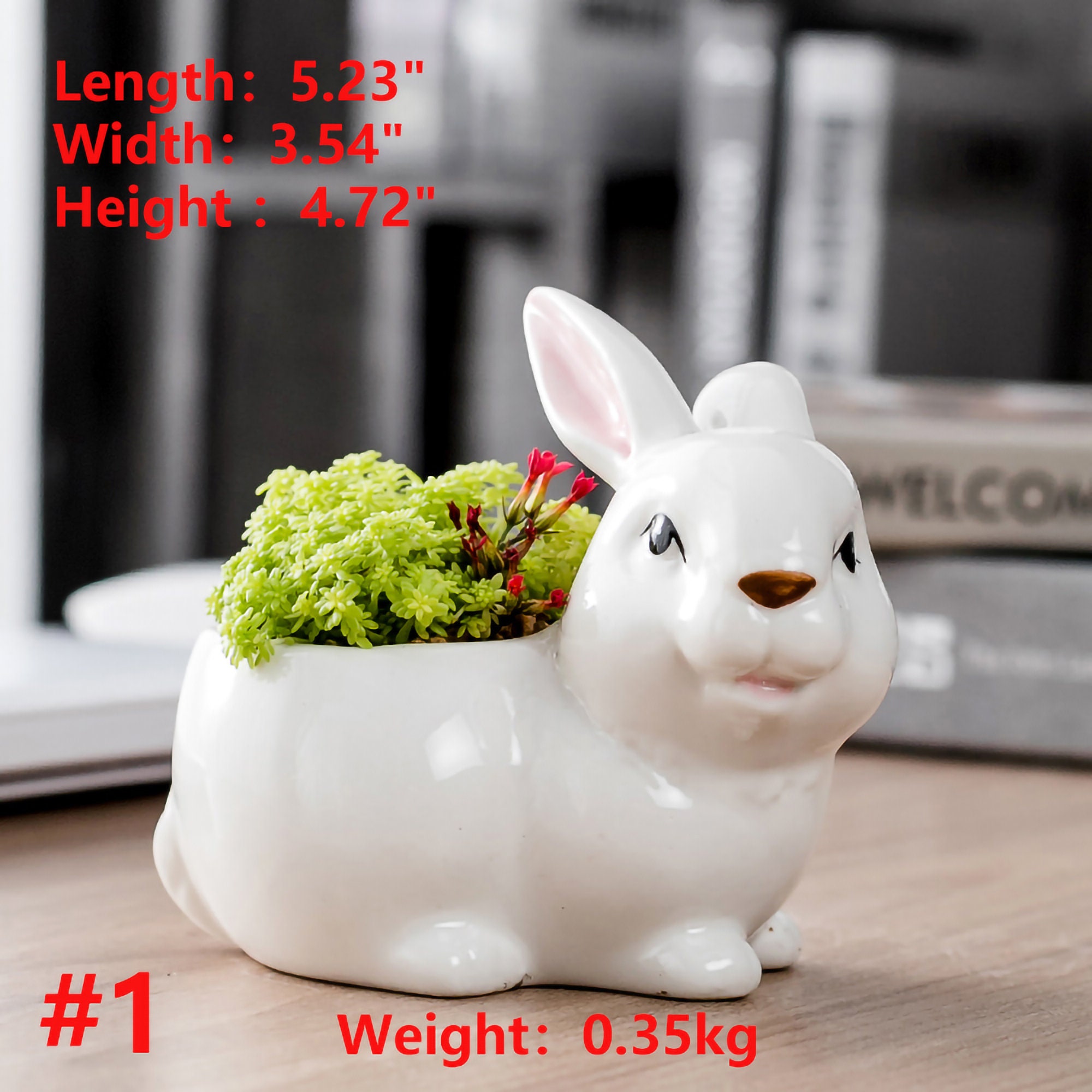 Cute Rabbit Plant Pot Rabbit Planter Rabbit Gifts Ceramic | Etsy