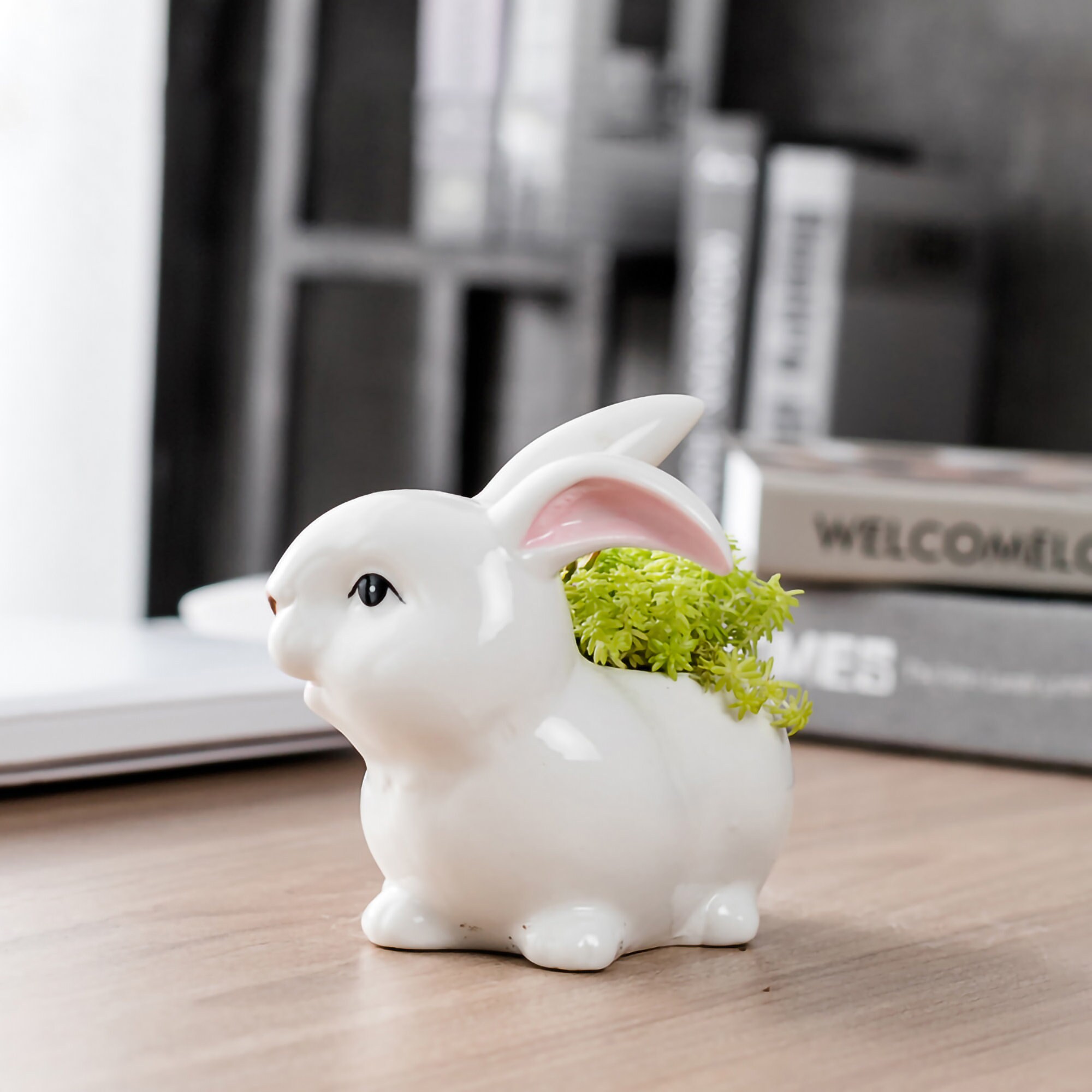 Cute Rabbit Plant Pot Rabbit Planter Rabbit Gifts Ceramic | Etsy