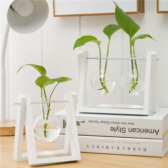 White Desktop Planter Wood Succulent Pot Office Pot Planters | Etsy