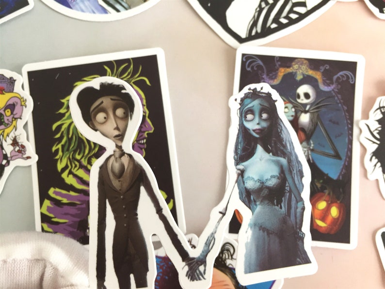 50uns Tim Burton pegatinas paquete pegatinas de vinilo | Etsy