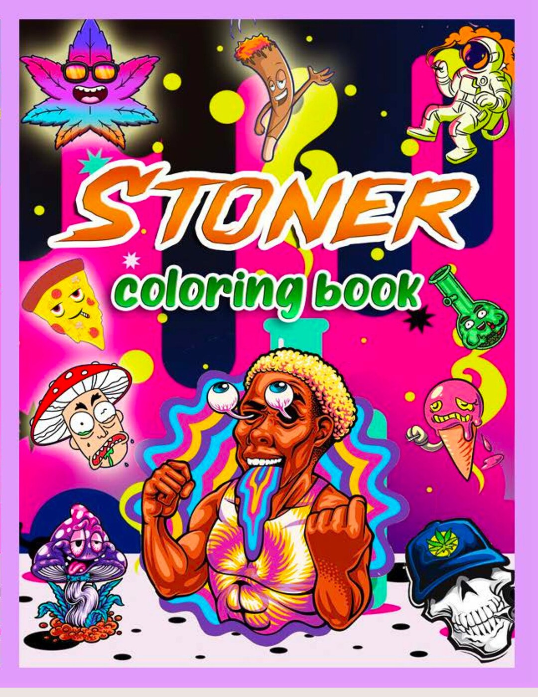 30-page Stoner Coloring Book: Trippy, Adult Relaxation Pages digital ...