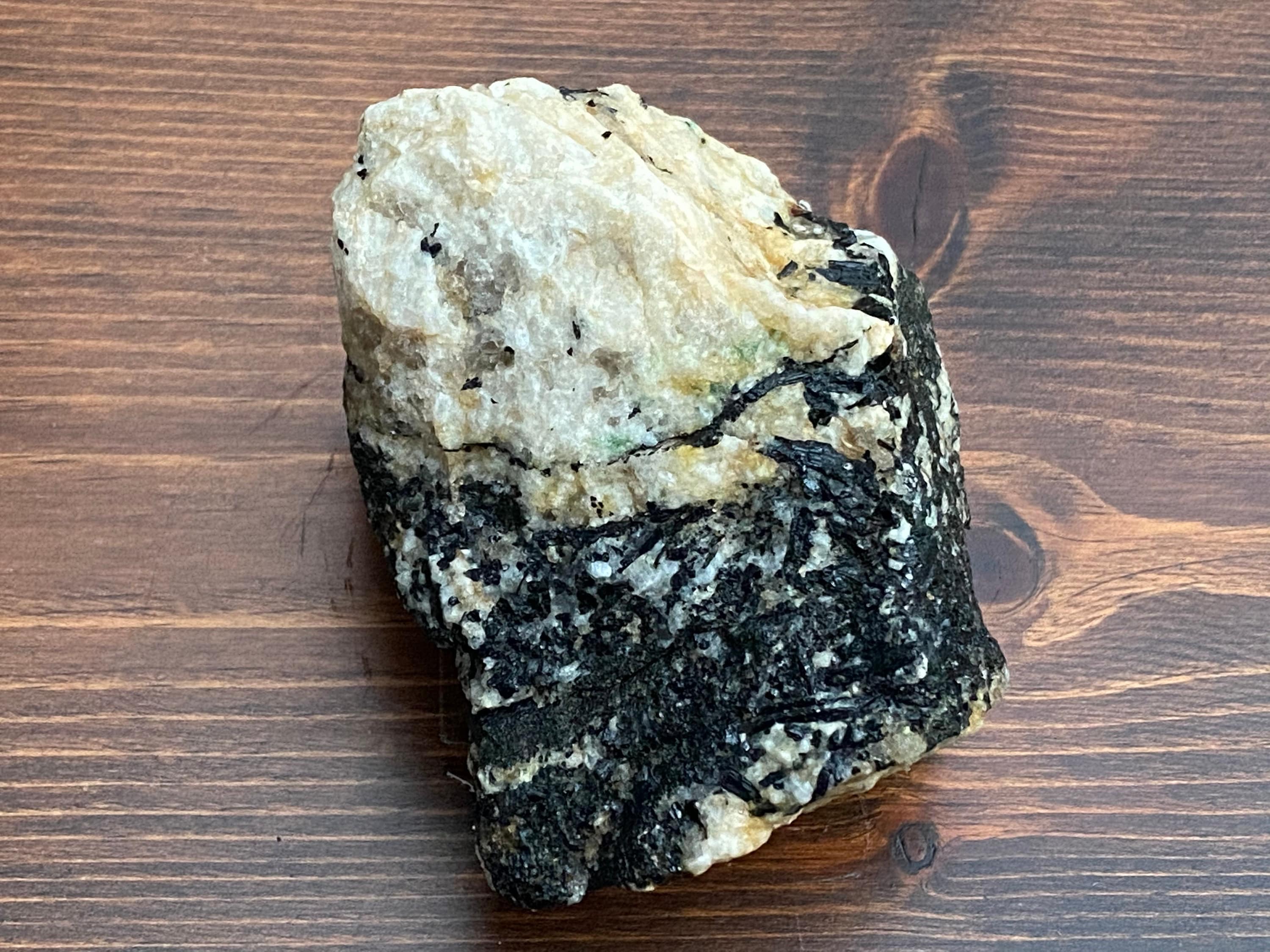 Large black tourmaline in pegmatite matrix | Etsy