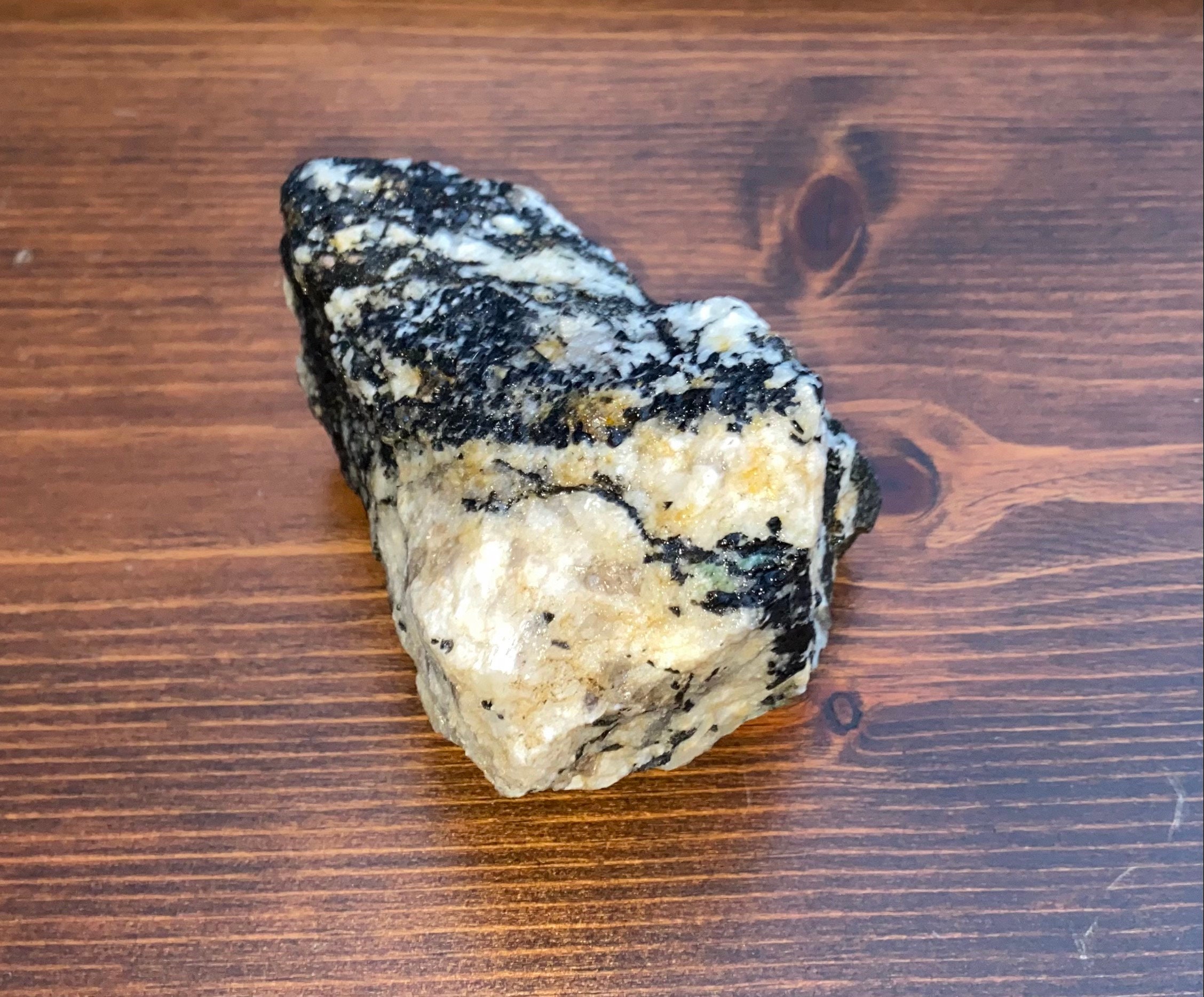 Large black tourmaline in pegmatite matrix | Etsy