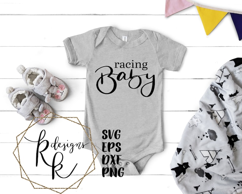 Racing Baby Svg, Eps, Dxf, Png Files, Handlettered Digital Instant ...