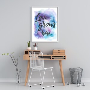 Love Grows Here Inspirational Wall Art Inspirational - Etsy