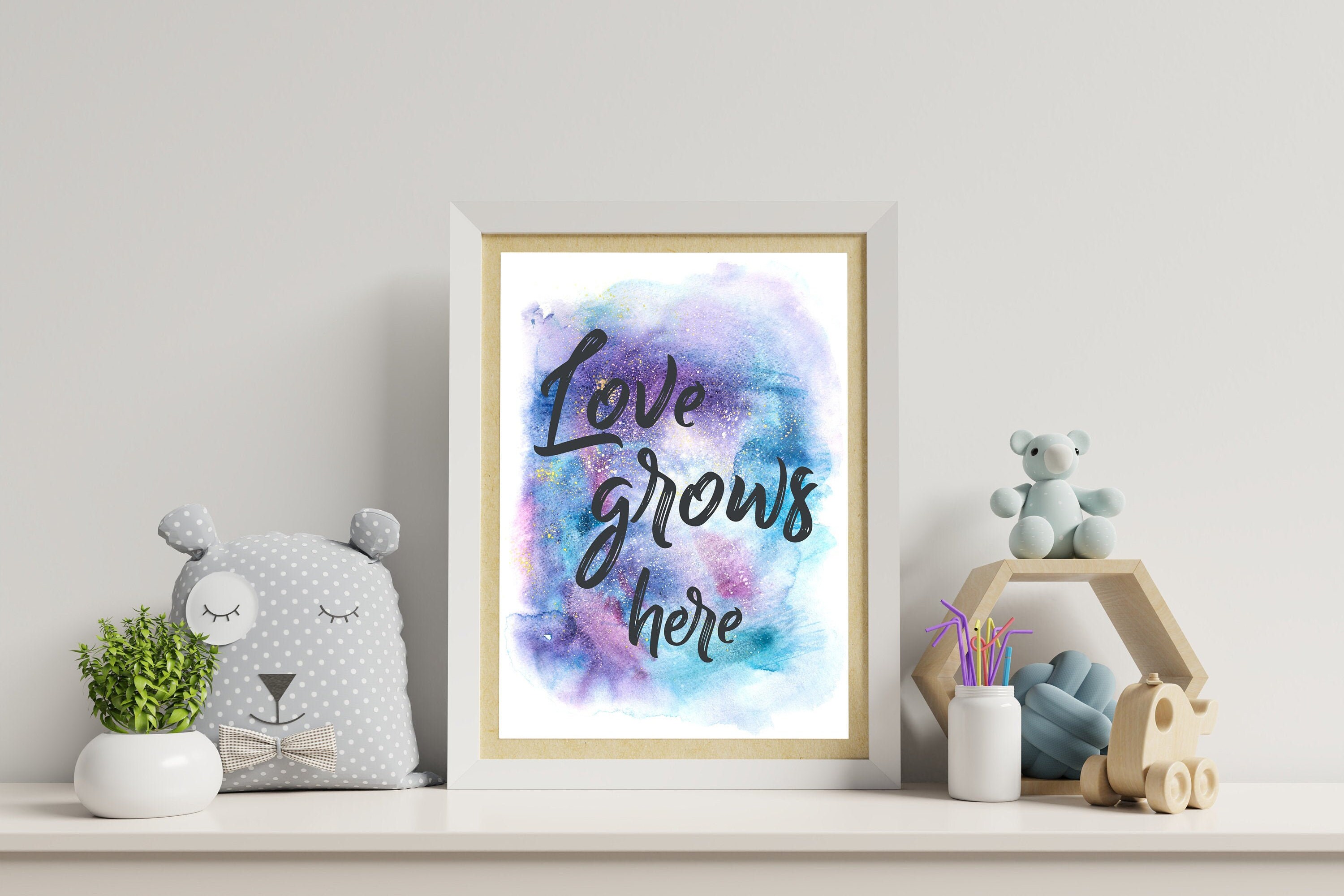Love Grows Here Inspirational Wall Art Inspirational - Etsy