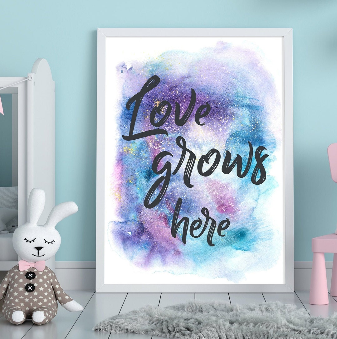Love Grows Here Inspirational Wall Art Inspirational - Etsy