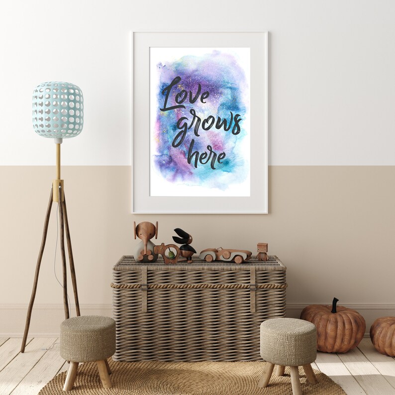 Love Grows Here Inspirational Wall Art Inspirational - Etsy