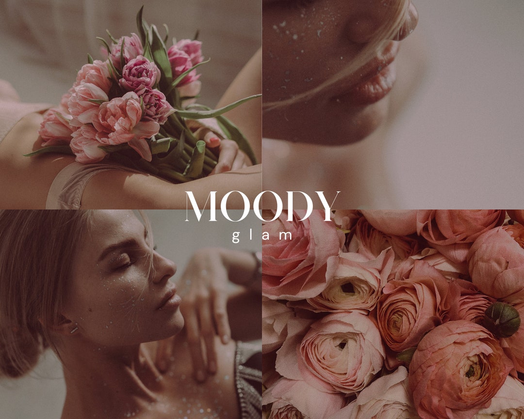 MOODY GLAM Lightroom Presets, 10 Mobile & Desktop Presets, Dark Moody ...