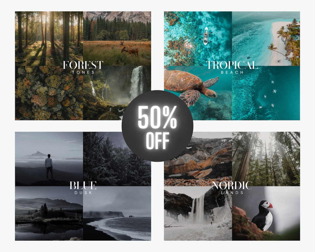 NATURE PRESET BUNDLE, 40 Mobile & Desktop Lightroom Presets, Forest ...