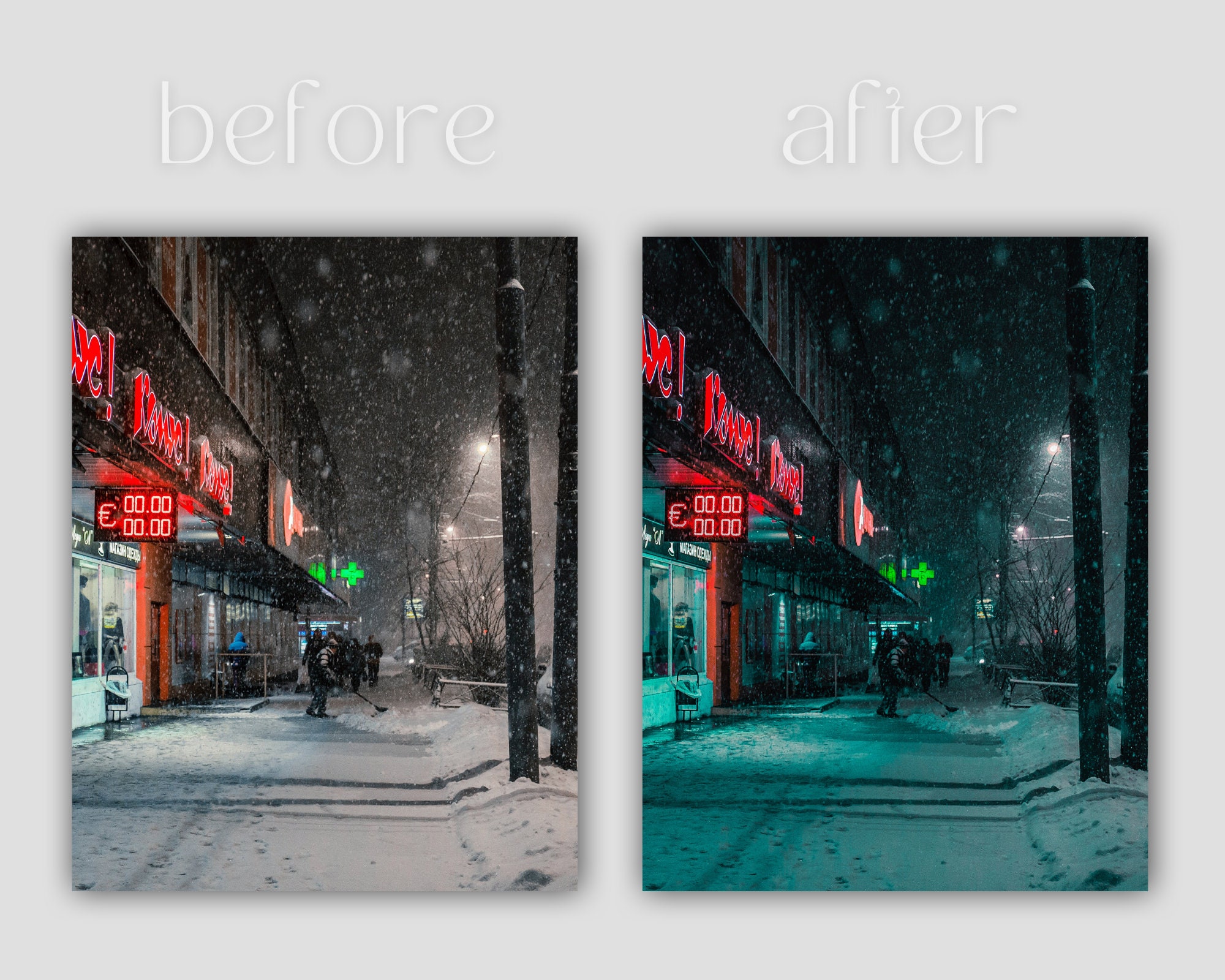 CYBERPUNK PRESET BUNDLE, 40 Mobile & Desktop Lightroom Presets, Neon ...