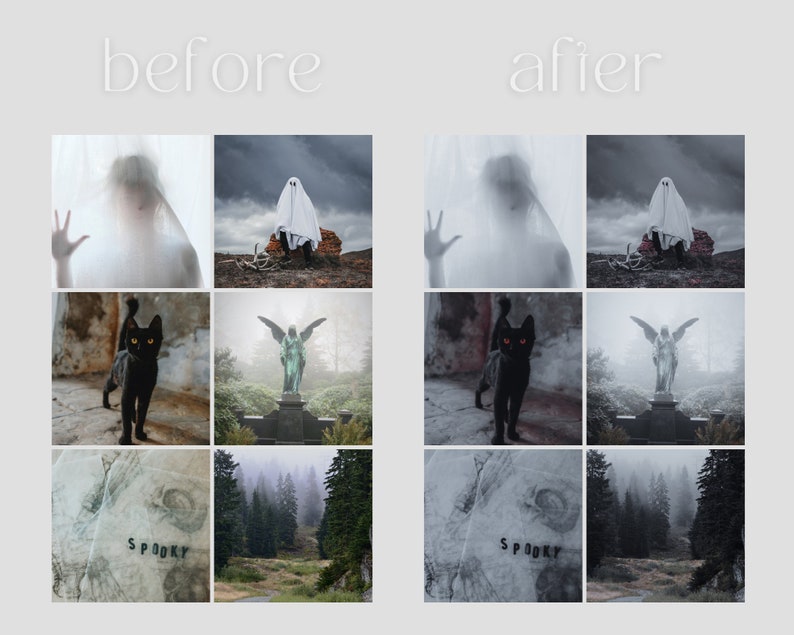 GHOST STORY Lightroom Presets, 10 Mobile & Desktop Presets, Gloomy ...