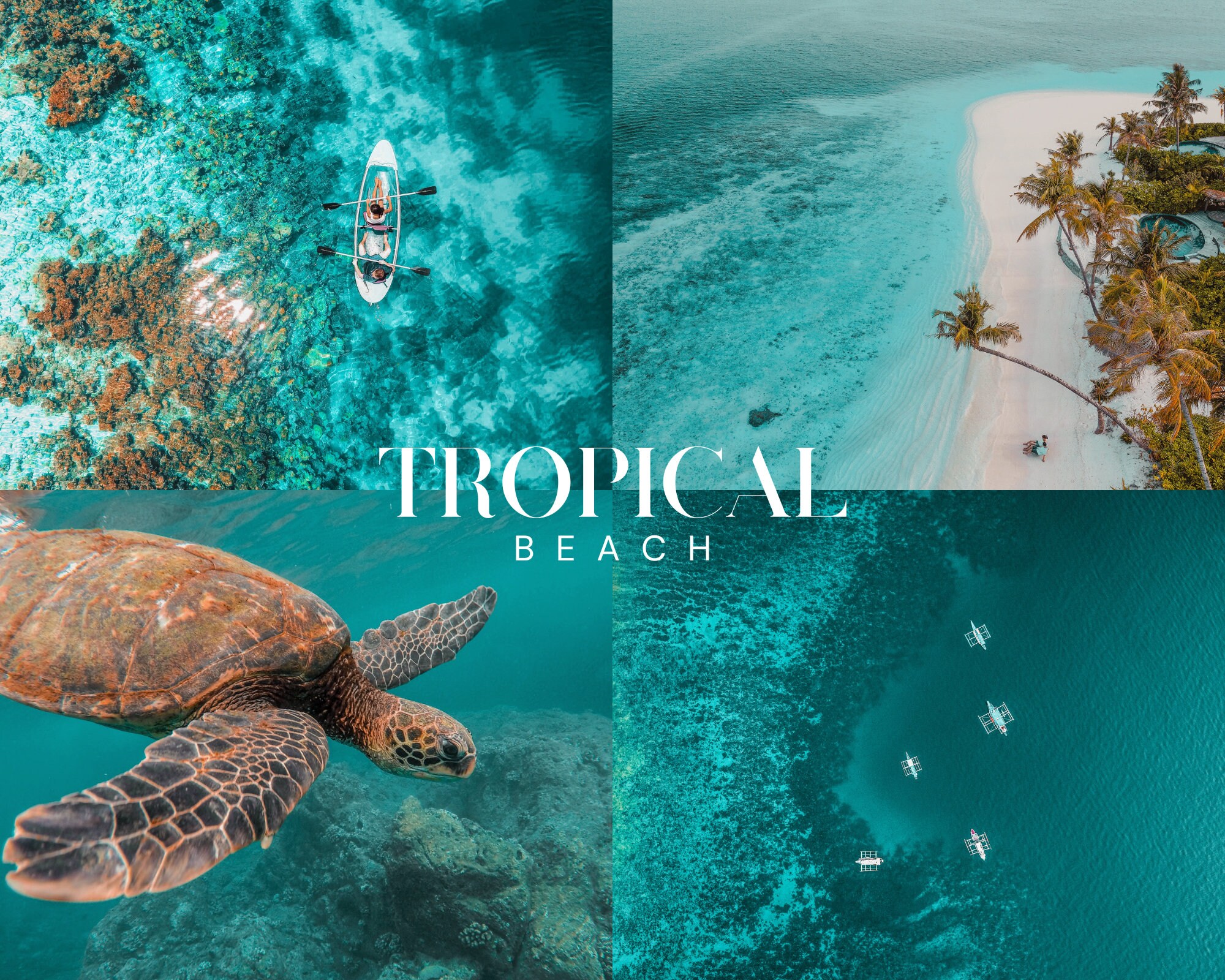 OCEAN PRESET BUNDLE, 40 Mobile & Desktop Lightroom Presets, Travel ...