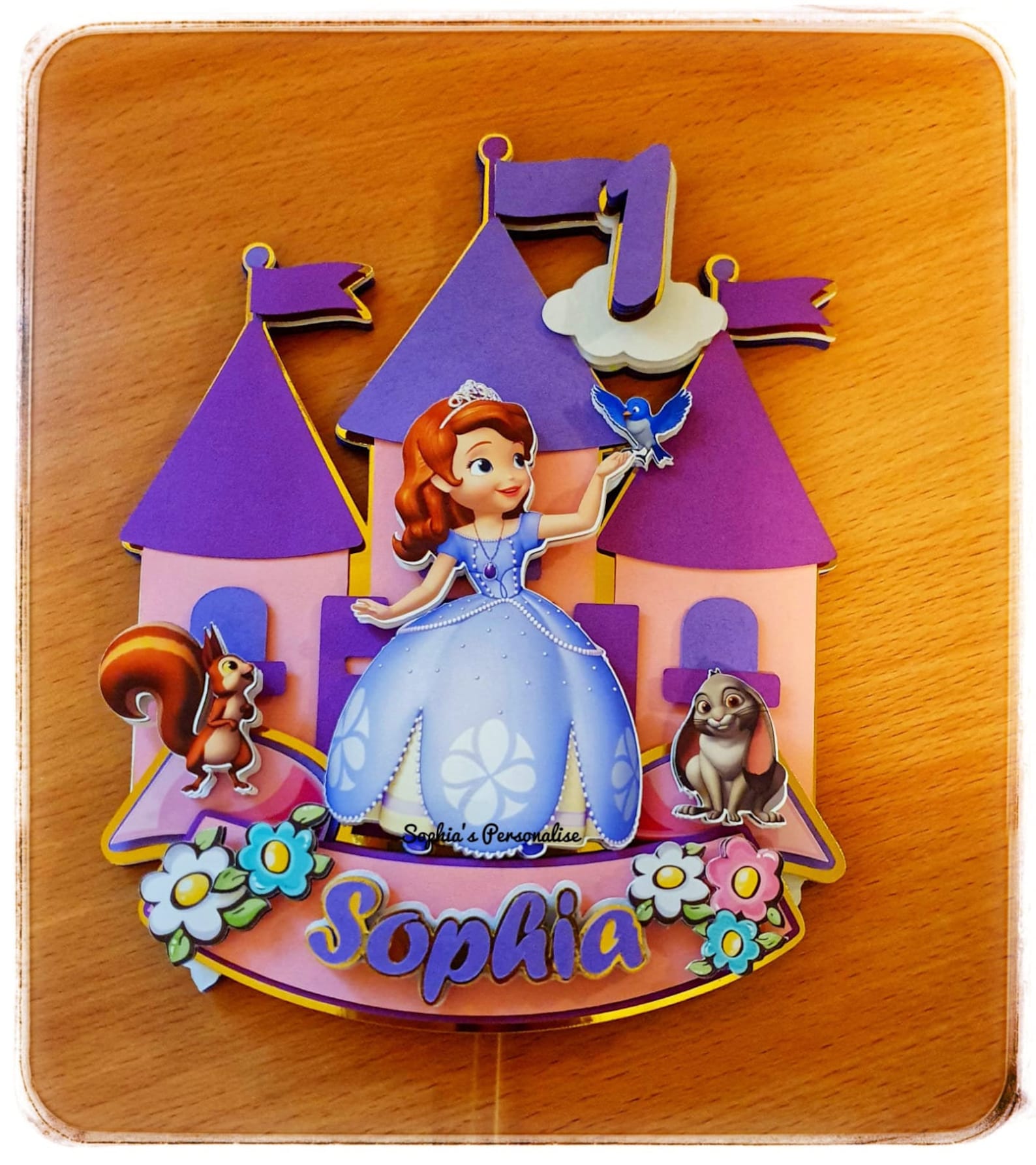 Sofia Theme Cake Topper/ Cake Topper/ Infant Party Ideas/ Cake Toppers ...