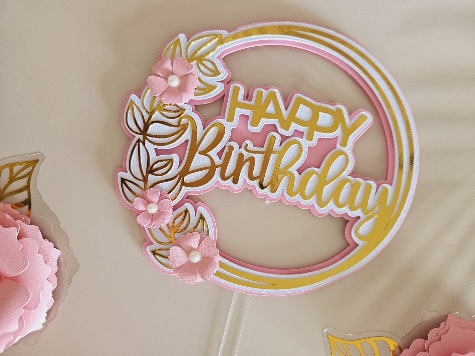 Happy Birthday Cake Topper - Etsy
