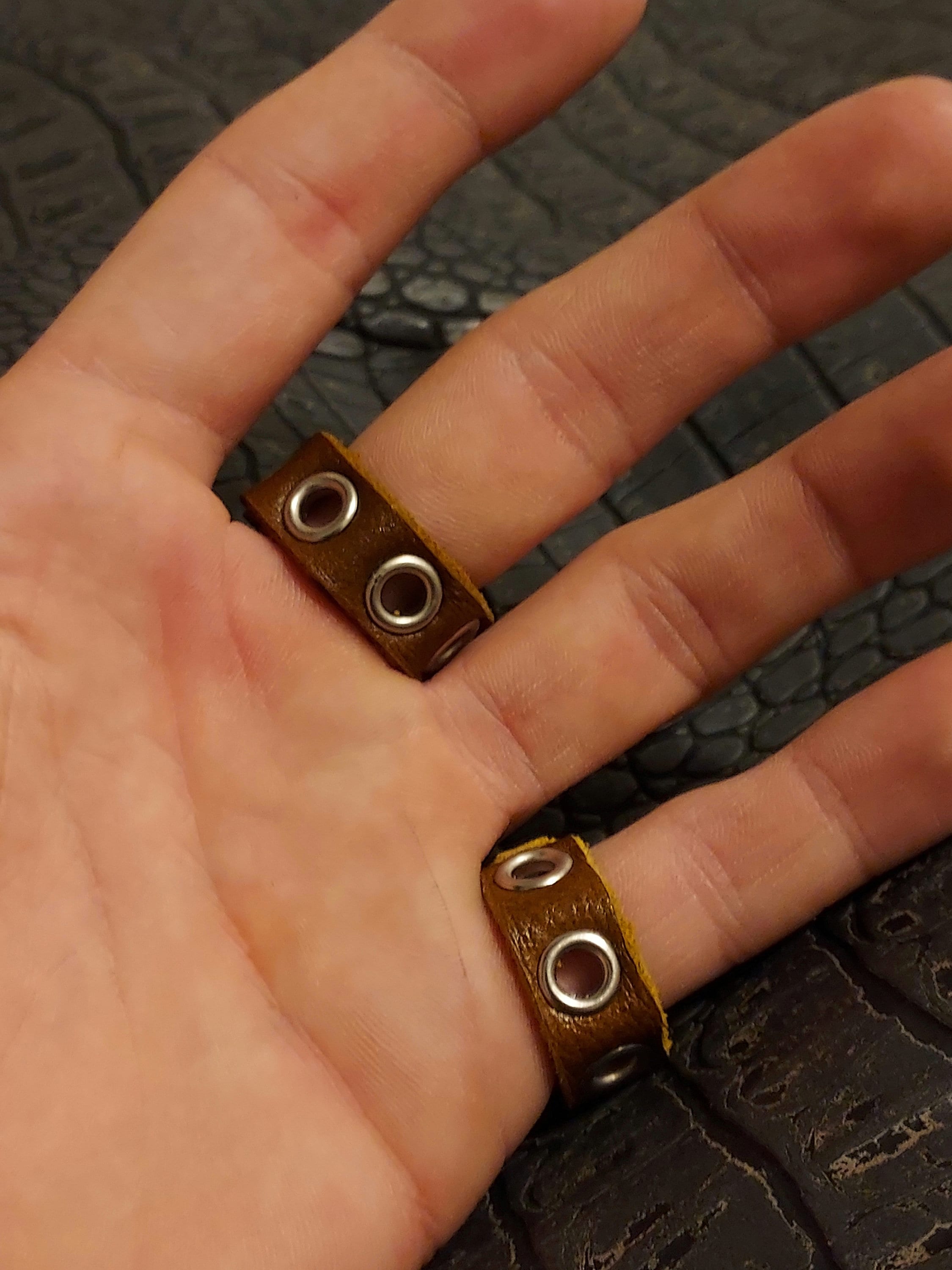 Leather Ring, Biker Styled Punk Rock Rings - Etsy