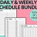 Printable Daily and Weekly Time Schedule Bundle With Monthly Calendar ...