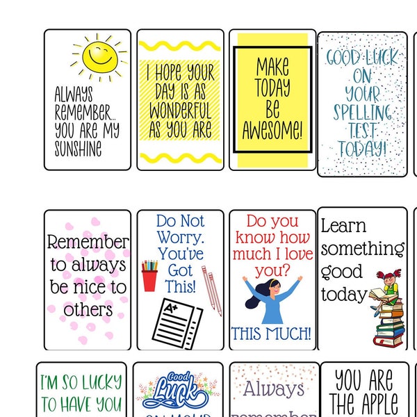 Motivational Notes Kids - Etsy