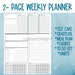 Weekly Planner Printable 2023, Weekly Template Planner - Etsy