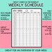 Printable Daily and Weekly Time Schedule Bundle With Monthly Calendar ...