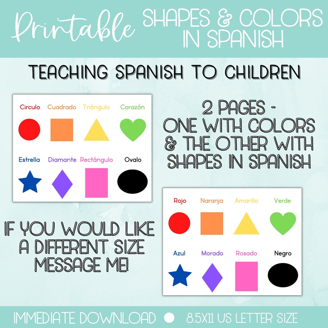 Educational Shapes in Spanish | Educational Colors in Spanish | Learn ...