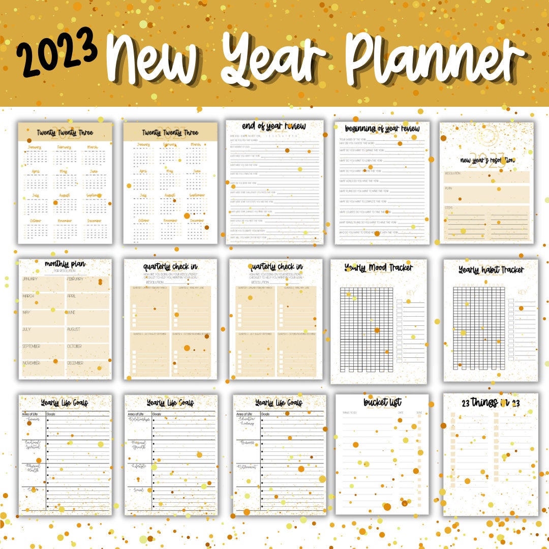 2023 New Year Planner Goal Setting Goal Planner New Year - Etsy Finland