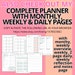 Printable Daily and Weekly Time Schedule Bundle With Monthly Calendar ...