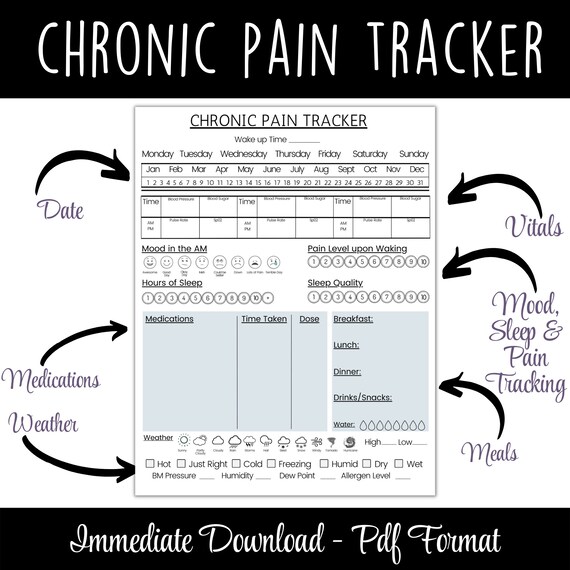 Paper & Party Supplies Calendars & Planners Paper Pain Log MS ...