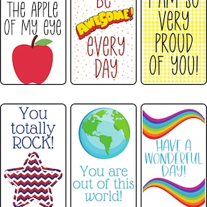 Motivational Lunch Box Notes for Kids: Back to School (digital Download ...