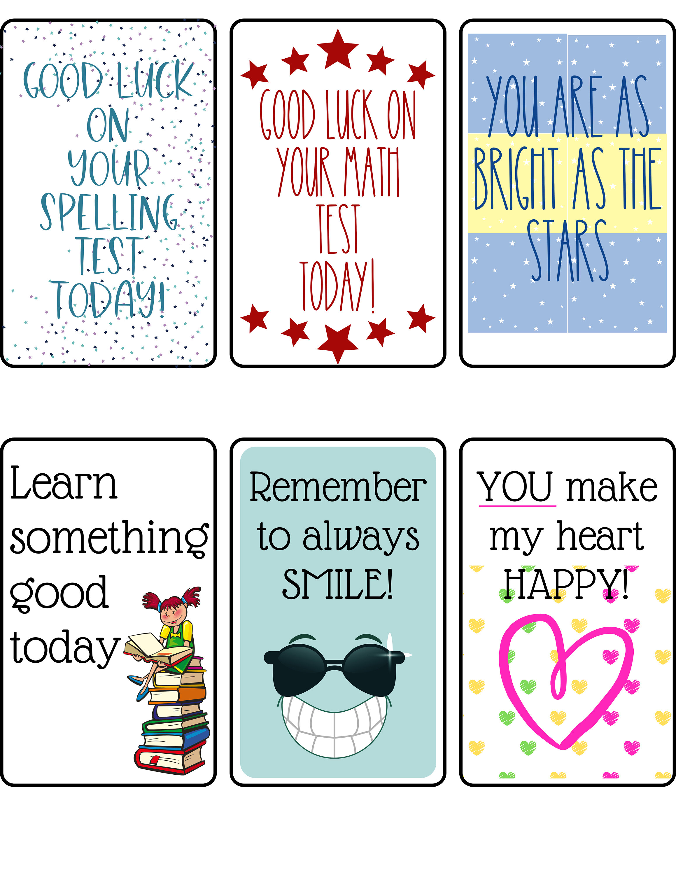 Motivational Lunch Box Notes for Kids: Back to School (digital Download ...