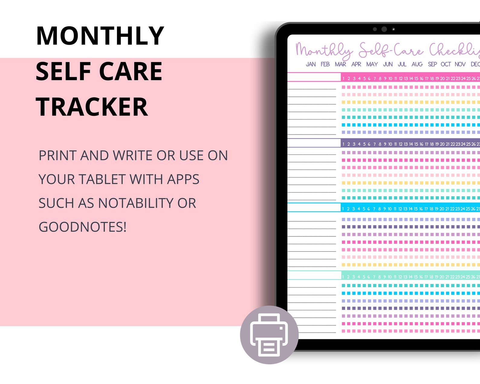 Self Care Checklist, Self Care Planner, Wellness Journal Printable ...
