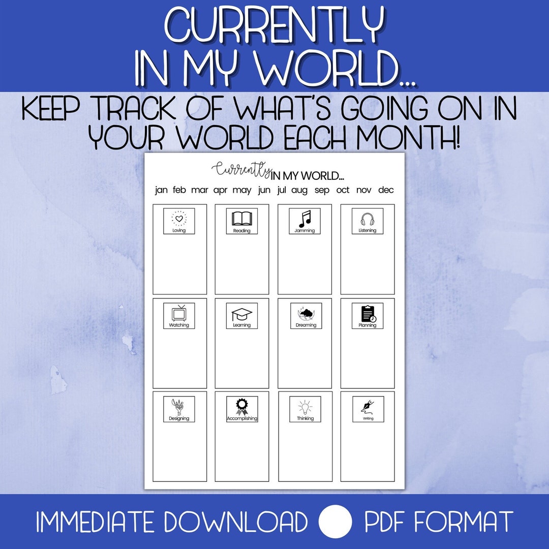 Memory Tracker, Life Tracker, Currently in My World Tracker, Reading ...
