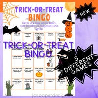 Trick-or-treat Bingo Game, Halloween Vocabulary Builder (printable ...
