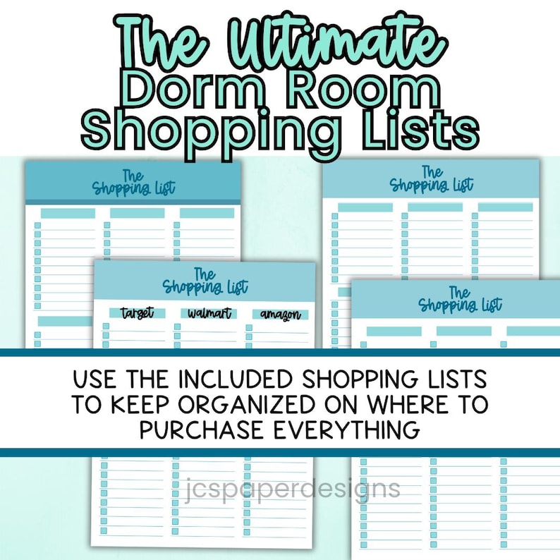 College Dorm Room Essentials Checklist (PDF) - Etsy