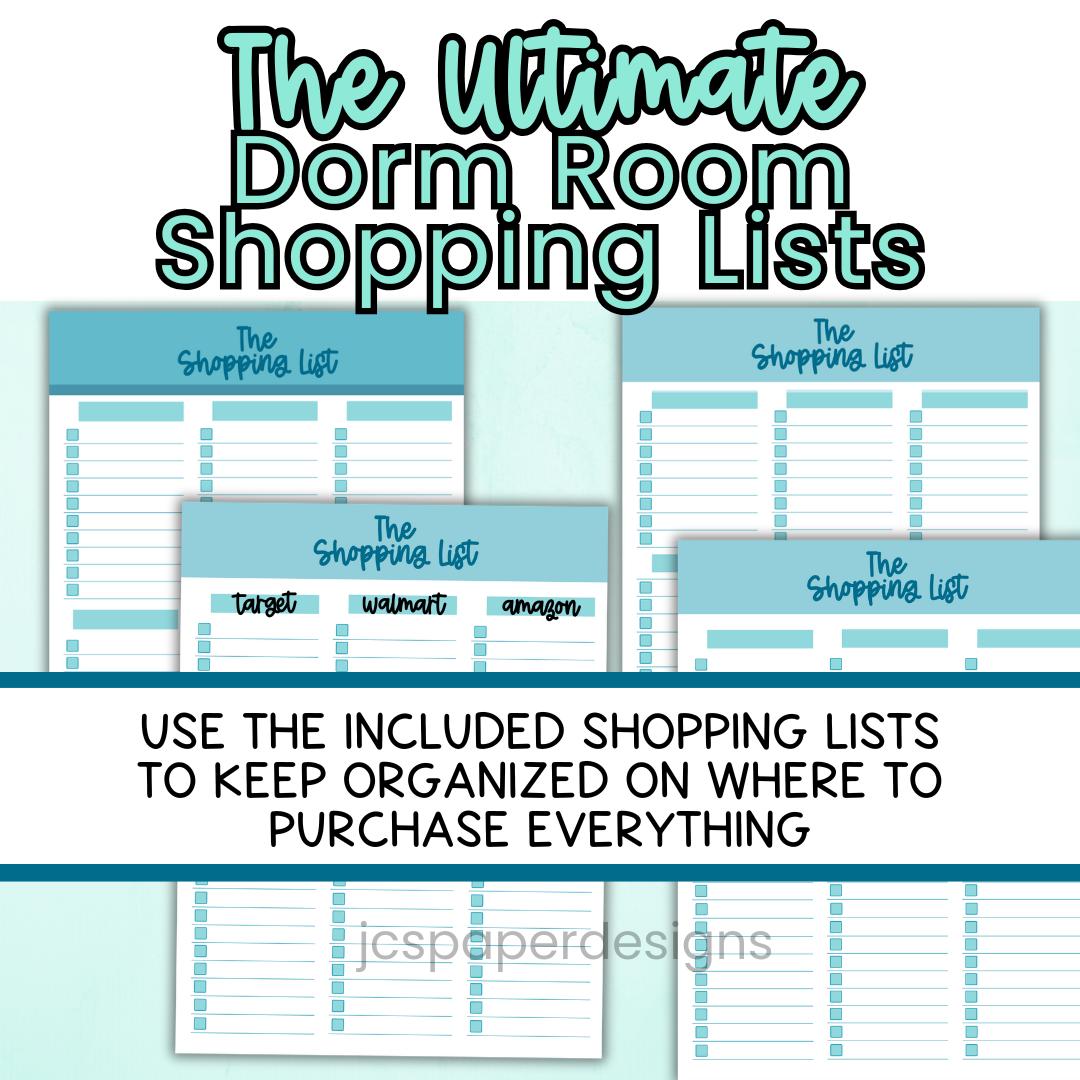 College Dorm Room Essentials Checklist (PDF) - Etsy