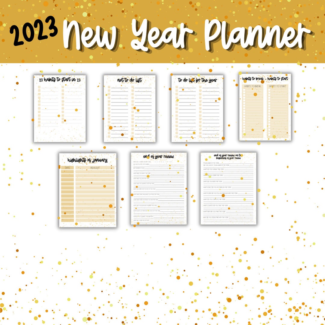 2023 New Year Planner Goal Setting Goal Planner New Year - Etsy Finland