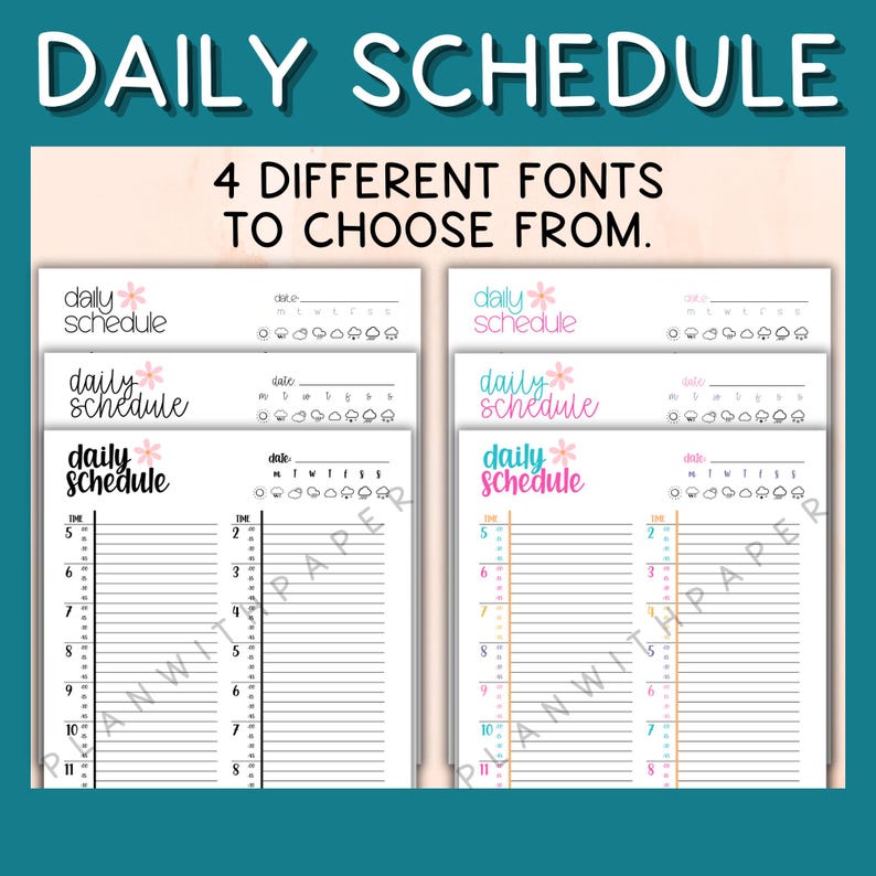 2026 Daily Planner Printable | Hourly Schedule, Time Blocking (PDF ...