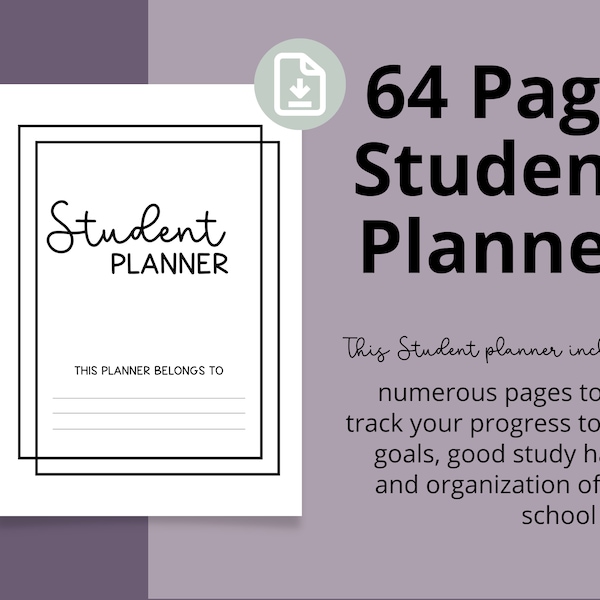 Student Planner - Etsy