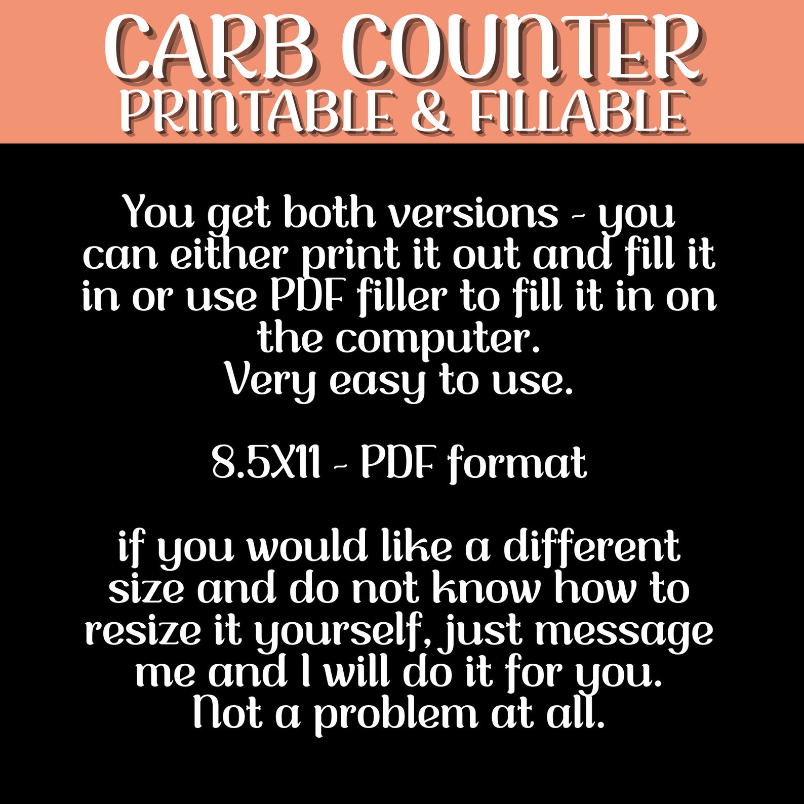 Printable Carb Counter: Keto Diet Tracker (PDF Fillable) - Etsy