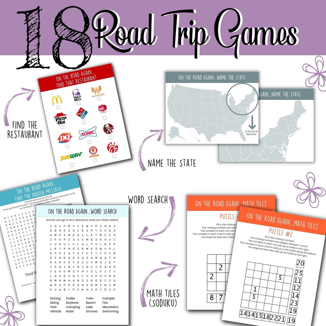 Road Trip Games for Kids | Road Trip Games for Adults | Road Trip ...