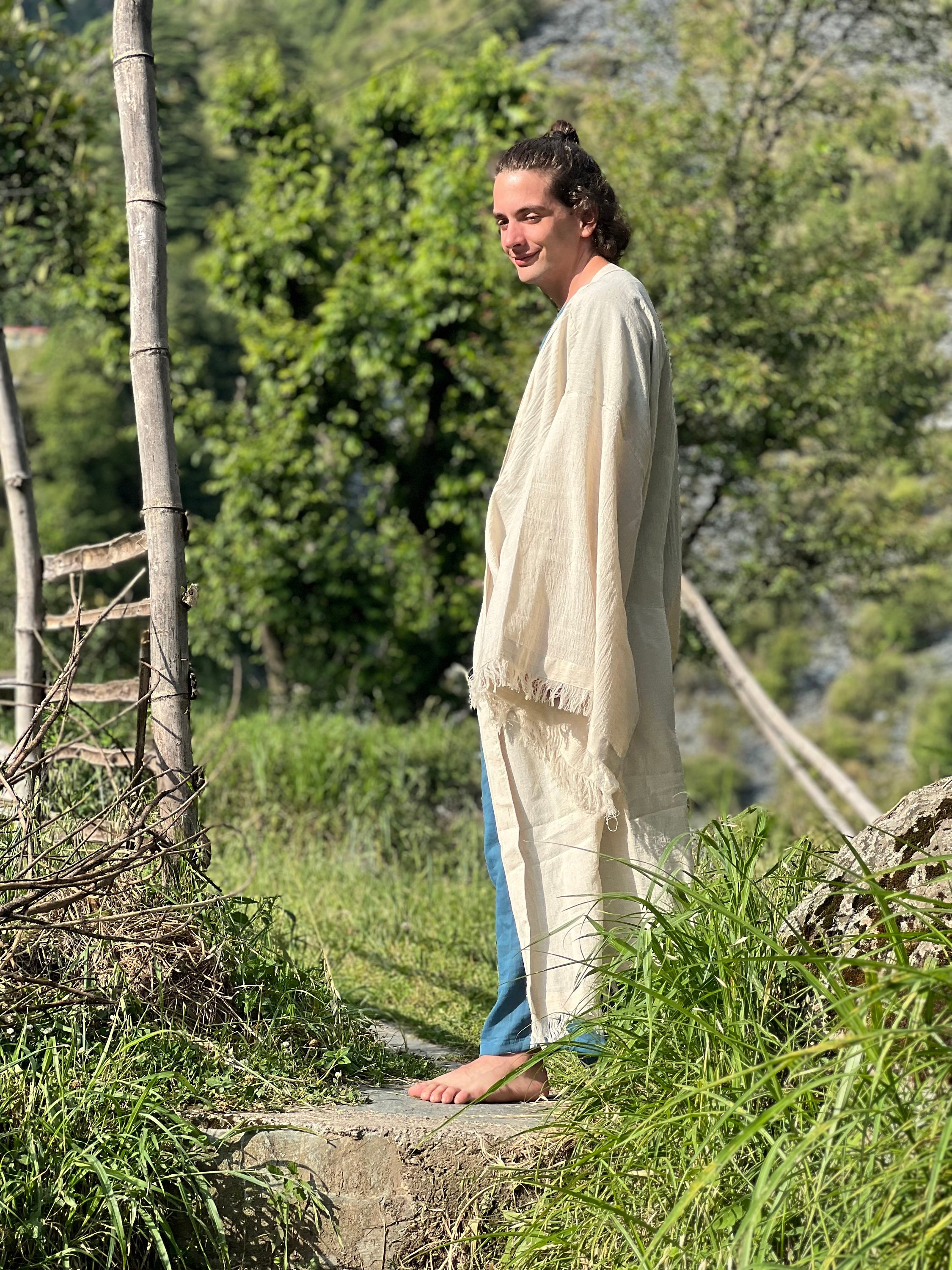 Hemp Cotton Kimono Robe: Unisex Size Extra Long Wrap - Etsy