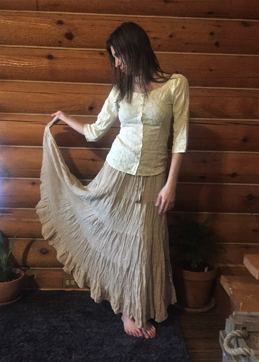 Hemp Broom Skirt With Lining, Ankle Length, 100% Hemp - Etsy