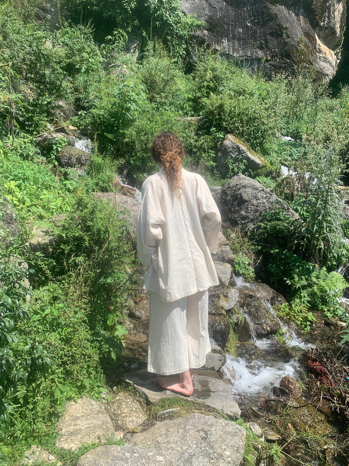 Bamboo Cotton Jacket and Pants Set: Relaxed Fit Loungewear - Etsy