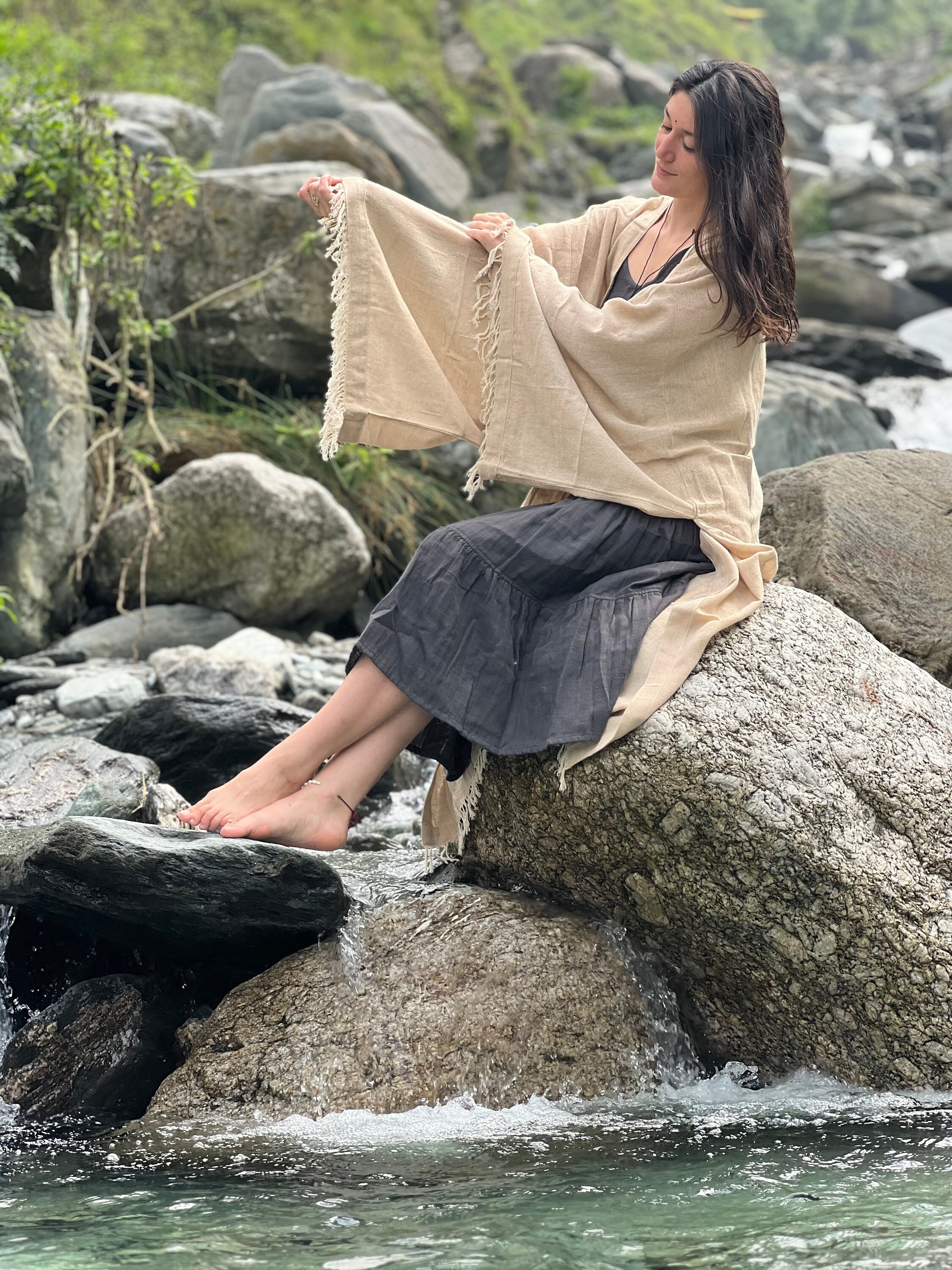 Hemp Cotton Kimono Robe: Unisex Size Extra Long Wrap - Etsy