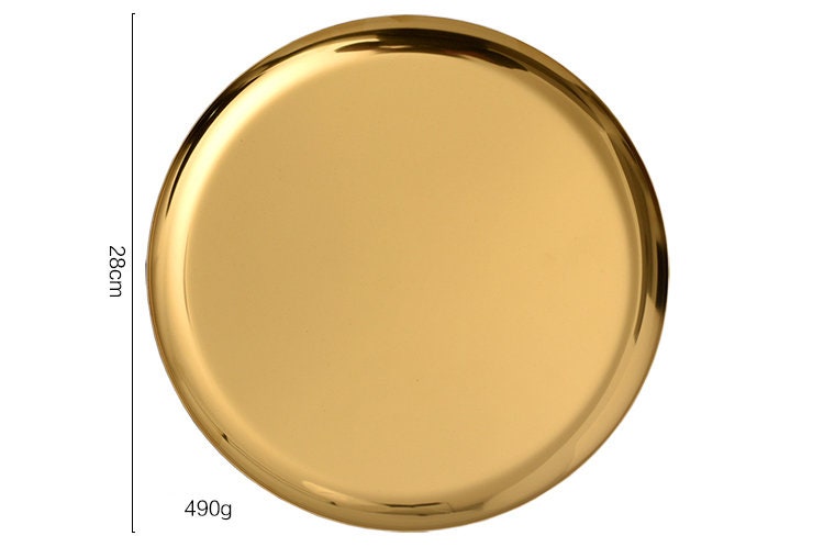 Gold Round Tray/ Modern Decorative Tray/ Serving Tray/ Gold | Etsy