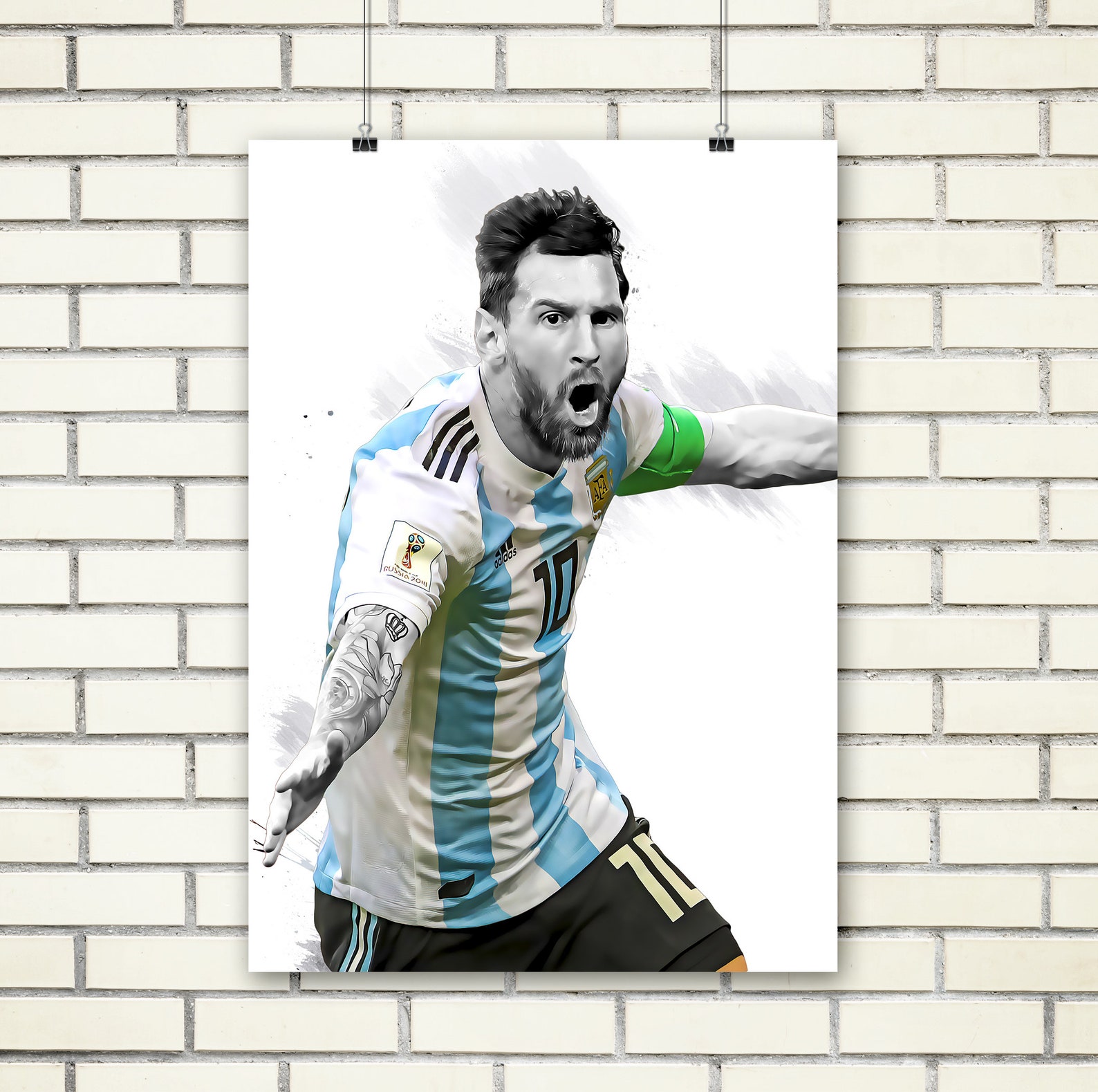 Lionel Messi Poster Sports Wall Art Soccer Print Kids Room | Etsy