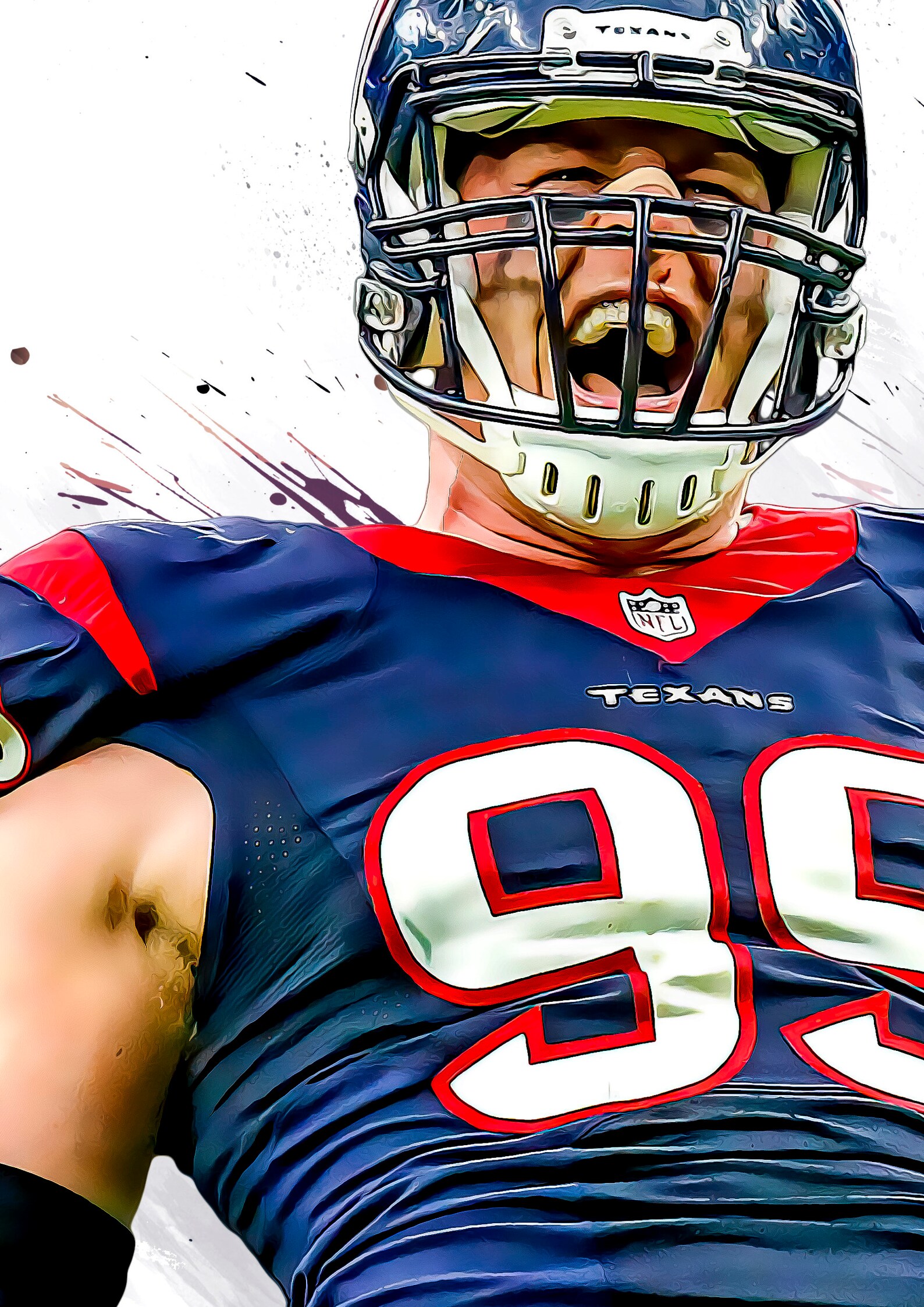 JJ Watt Houston Texans Poster Print Wall Art Kids Room | Etsy