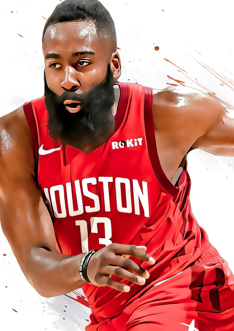 James Harden Poster Rockets Poster Sports Wall Art | Etsy