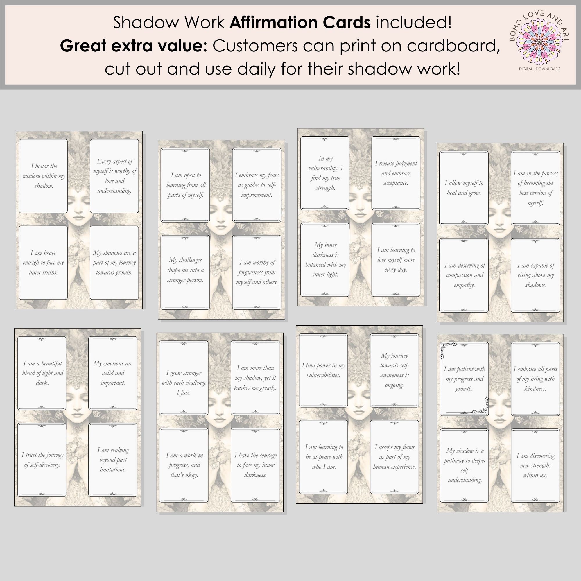 Shadow Work Journal Canva Template PLR MRR Master Resell Rights, 69 ...