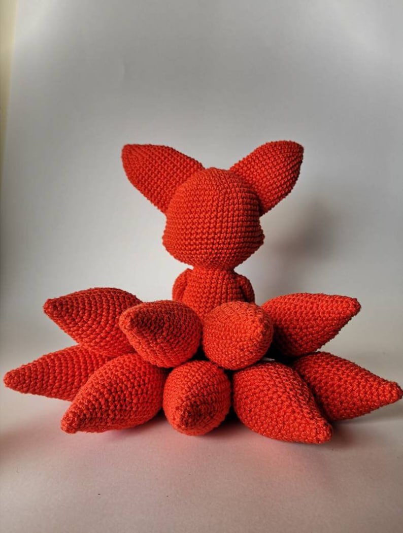Kitsune Nine Tales Fox Amigurumi PDF Crochet Pattern by - Etsy